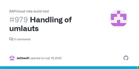 Handling Of Umlauts · Issue 979 · Sapcloud Mta Build Tool · Github