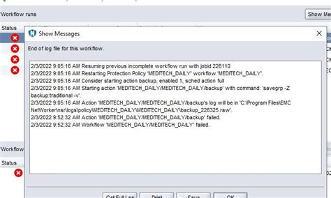 ‎networker Backup Error Dell Technologies