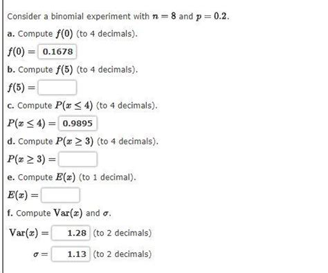 Solved Consider A Binomial Experiment With N And P A Chegg Com