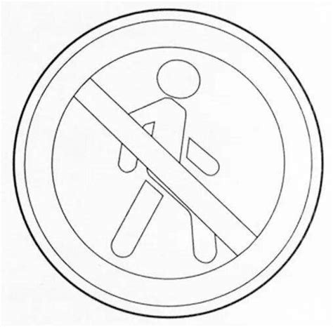 Дорожный Знак Движение На Велосипедах Запрещено Разукрашки 68 фото