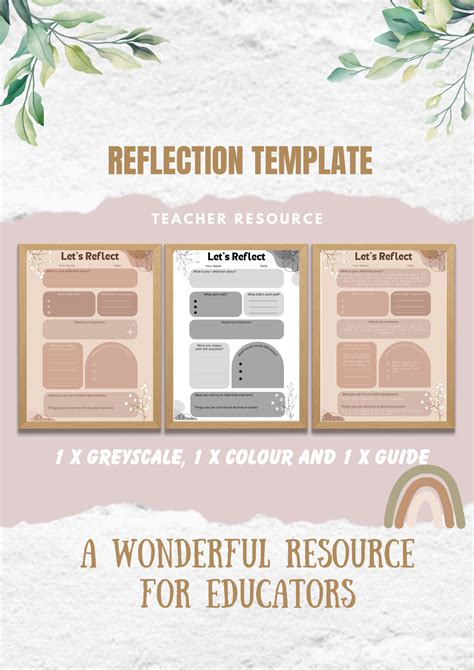Reflection Template The Educators Friend