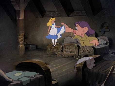 Alice Gets Tangled With Dopey Looking At Her Skirt By Maxgoudiss On Deviantart