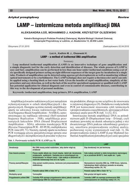 Pdf Lamp A Method Of Isothermal Dna Amplification
