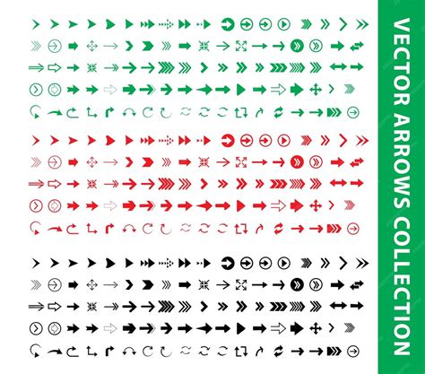 Premium Vector This Is Arrows Direction Sign In Green Red And Black