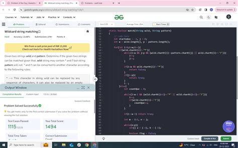 Day18 Of 30daysofcodechallenge Wildcard String Matching Gajendra