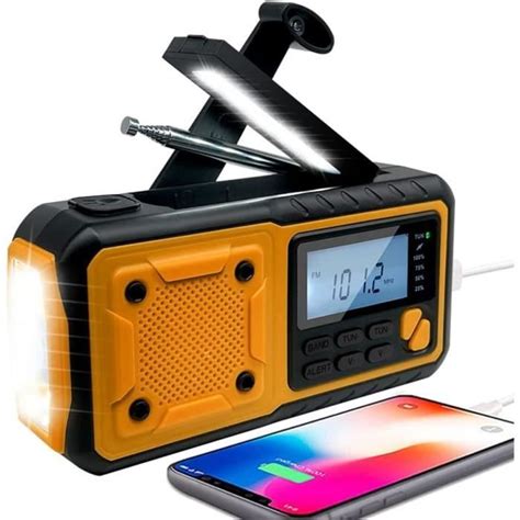 Radio Solaire Portable Fm Ammw Manivelle Radio Durgence Batterie