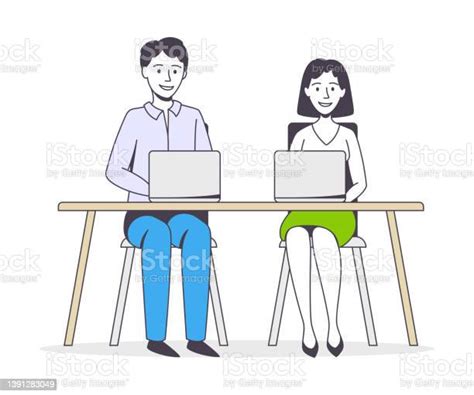 벡터 일러스트 레이 션을 함께 일하는 남성과 여성 사무실 직원과의 성공적인 팀 동료에 대한 스톡 벡터 아트 및 기타 이미지 동료 문화 벡터 Istock