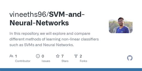 Github Vineeths96svm And Neural Networks In This Repository We