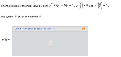 Solved Find The Solution Of The Initial Value Problem Chegg Com