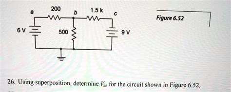 solved 26 using superposition determine vab for the circuit shown in