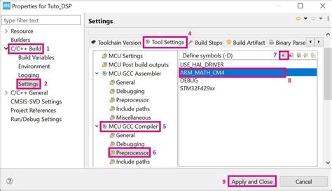 configuring dsp libraries on stm32cubeide stmicroelectronics community