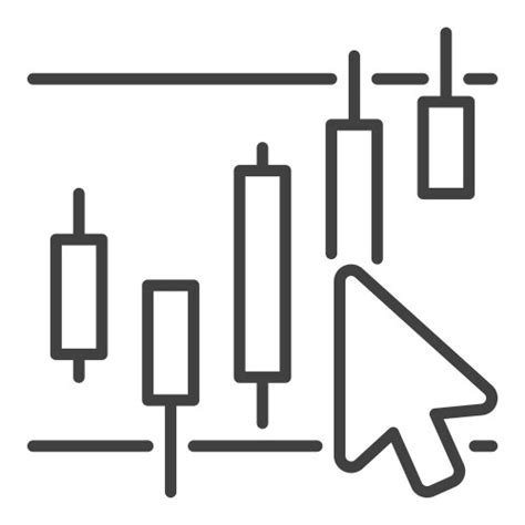 Desktop Computer With Candlestick Chart Online Vector Image