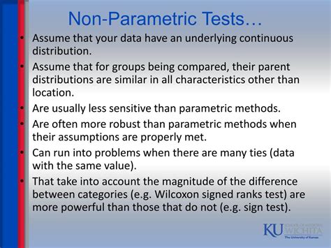 Ppt Non Parametric Statistical Methods For Testing Questionable Data Population Assumptions
