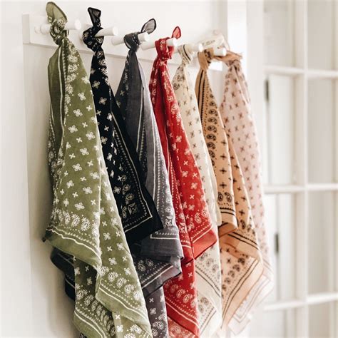 Block Printed Bandanas Camel Cotton Bandanas Short Outerwear