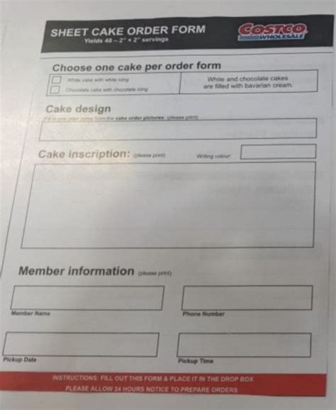 How To Order A Sheet Cake From Costco