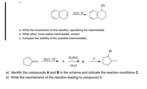 Solved H O H A Write The Mechanism Of This Reaction Chegg Com