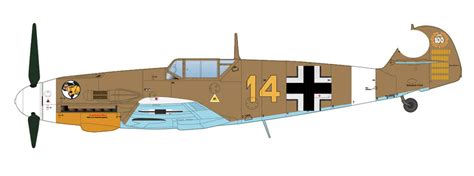 Bf 109f 4 Hans Joachim Marseille Gelbe 14 3jg27 Egypt Sept 1942
