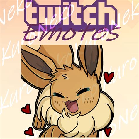 Emotes Pokemon Edition Eevee Twitch And Discord Emote Etsy