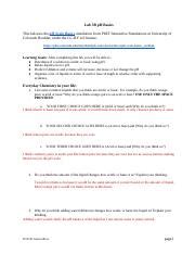 Lab 3B PH Scale Basics BIO 239 Docx Lab 3B PH Basics This Lab Uses The PH Scale Basics