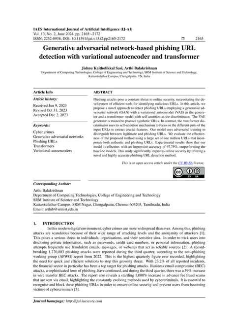 Generative Adversarial Network Based Phishing Url Detection With