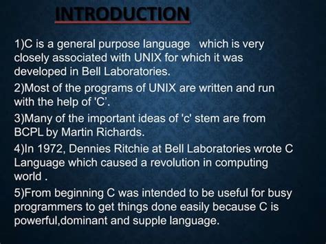 C Language Ppt Pptx Programming Languages Computing