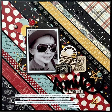 Smile Simple Stories Say Cheese Collection Disney Scrapbook Pages