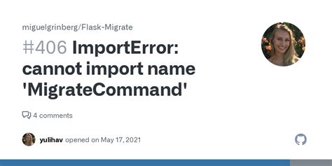 Importerror Cannot Import Name Migratecommand · Issue 406 · Miguelgrinbergflask Migrate