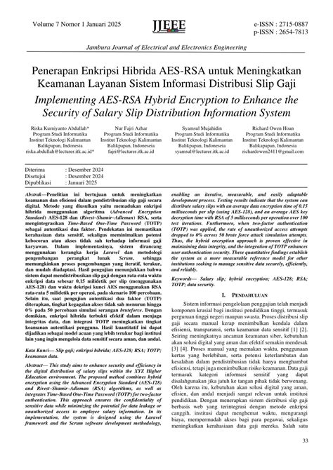 Pdf Implementing Aes Rsa Hybrid Encryption To Enhance The Security Of