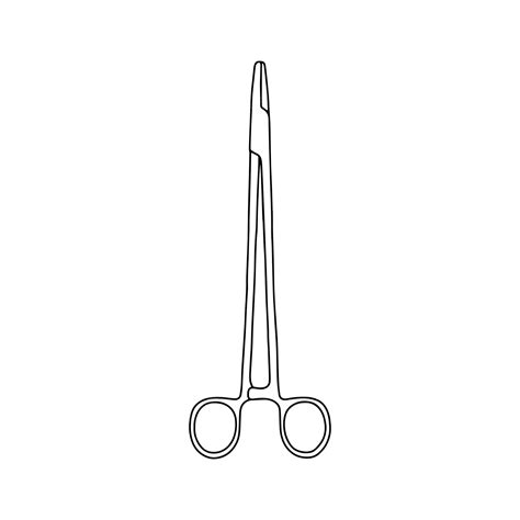 Premium Vector Outline Medical Scissors Surgical Instrument Vector Icon For Web Design On