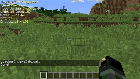 Mod InGame Info XML Minecraft France
