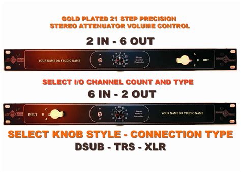 2x6 Or 6x2 Monitor Controller Master Mono DSUB TRS XLR Select Connection