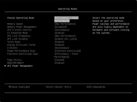Operating Modes UEFI XEON ST ND Lenovo Docs