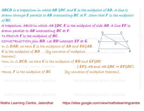 Class 9chapter 8quadrilaterals Midpoint Theorem And Intercept Theorem Lecture 4pdf