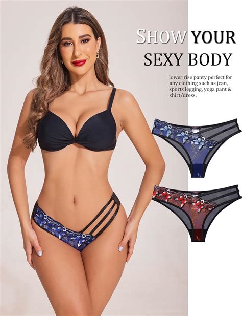 Avidlove Sexy Panties For Women Butterfly Embroidered Underwear Mesh