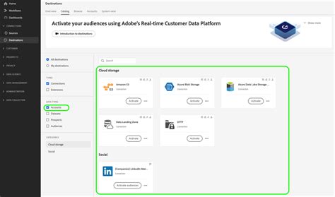 Activation Des Audiences De Compte Vers Les Destinations Adobe Experience Platform