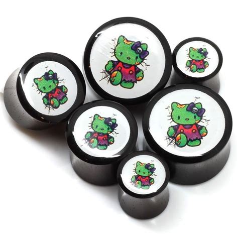 Zombie Hello Kitty Gauges Sweet Jewelry Hello Kitty Tunnels And Plugs