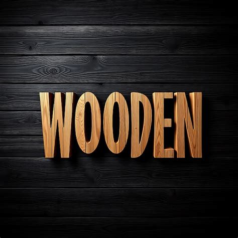 The Dark Wooden Wall Background 3d Wooden Text Stylish Wooden