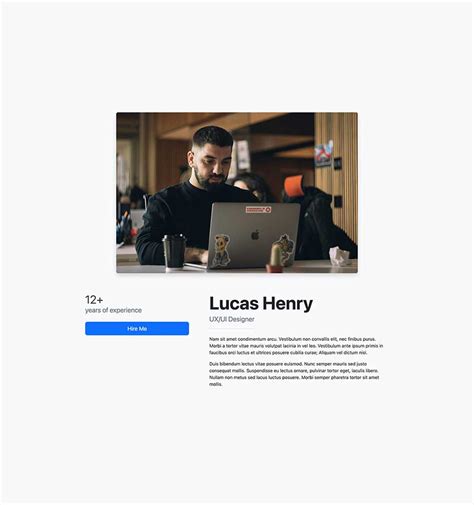 Bootstrap 5 Minimal About Me Section Bootstrapbrain