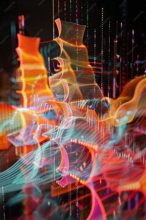 Highresolution 3d Rendering Of Digital Signal Processing Algorithm In Vibrant Abstract Scene