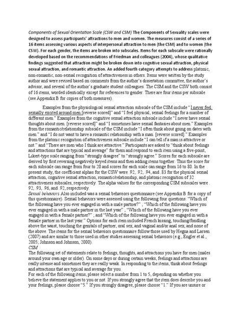 Components Of Sexual Orientation Scale Repaired Pdf Sexual Orientation Bisexuality