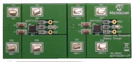 MCP73X23 OVP LITHIUM IRON PHOSPHATE BATTERY CHARGER EVALUATION BOARD