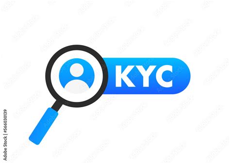 Kyc Know Your Customer Vector Icon Design Profile Identity Symbol Magnifying Glass Personal