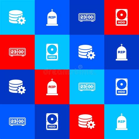 Set Setting Database Server Tombstone With Rip Written Retro Flip