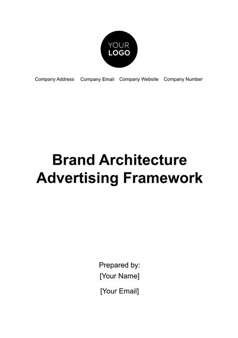 Free Brand Architecture Advertising Framework Template To Edit Online