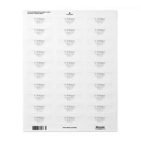 Elegant Classy 05 Return Address Label Zazzle