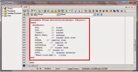 Membuat Alert Notifikasi Pada Sudut Kanan Bawah Layar Dengan Delphi 7 Fokus Dunia