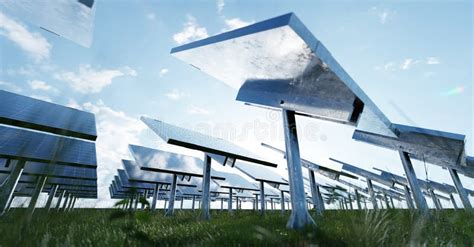Solar Photovoltaic Panels Array System Stock Illustration