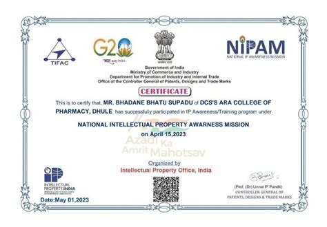 bhatu bhadane on linkedin certification of participation successfully participated in ip…