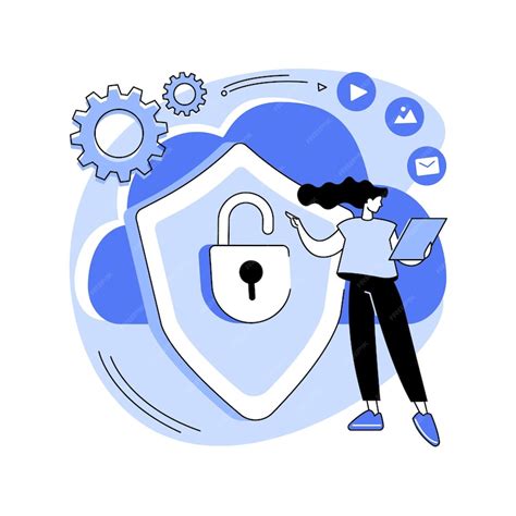 Premium Vector Cloud Computing Security Abstract Concept Vector Illustration