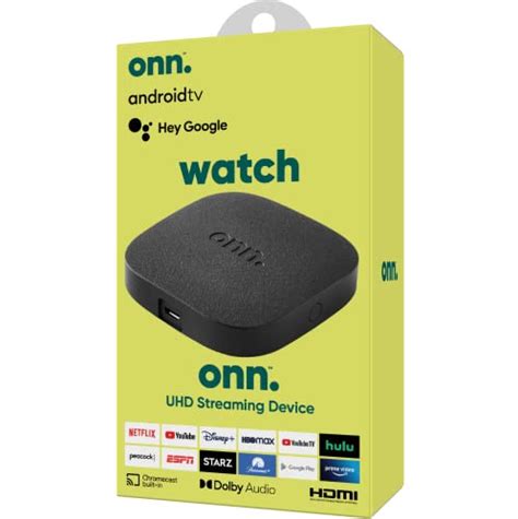 Onn Android Tv 4k Uhd Streaming Device With Lowpi